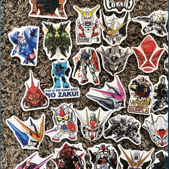 No Brand | Accessories | Gundam 5 Pcs Sticker Set Japanese Action Anime ...